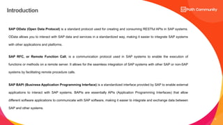 SAP OData/RFC/BAPI Automation | SAP Automation with UiPath - Part 2 | PPT