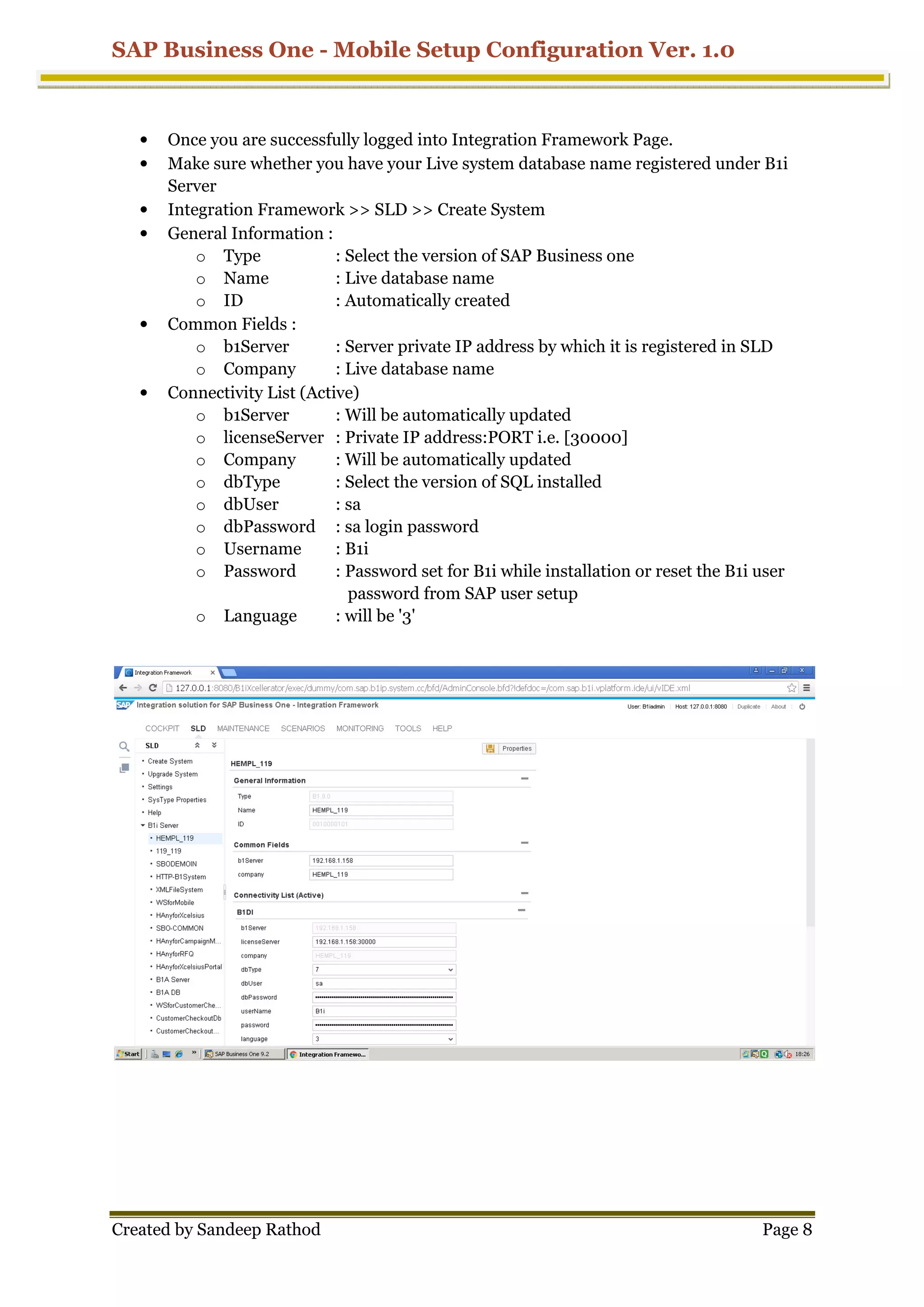 SAP B1 mobile setup-sandeep rathod | PDF