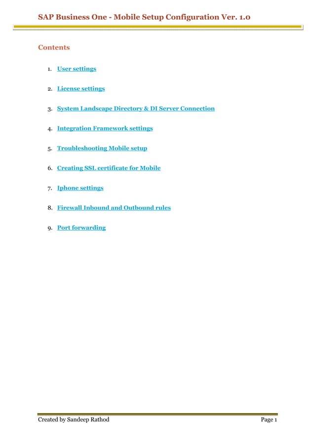 SAP B1 mobile setup-sandeep rathod | PDF | Operating Systems | Computer Software and Applications
