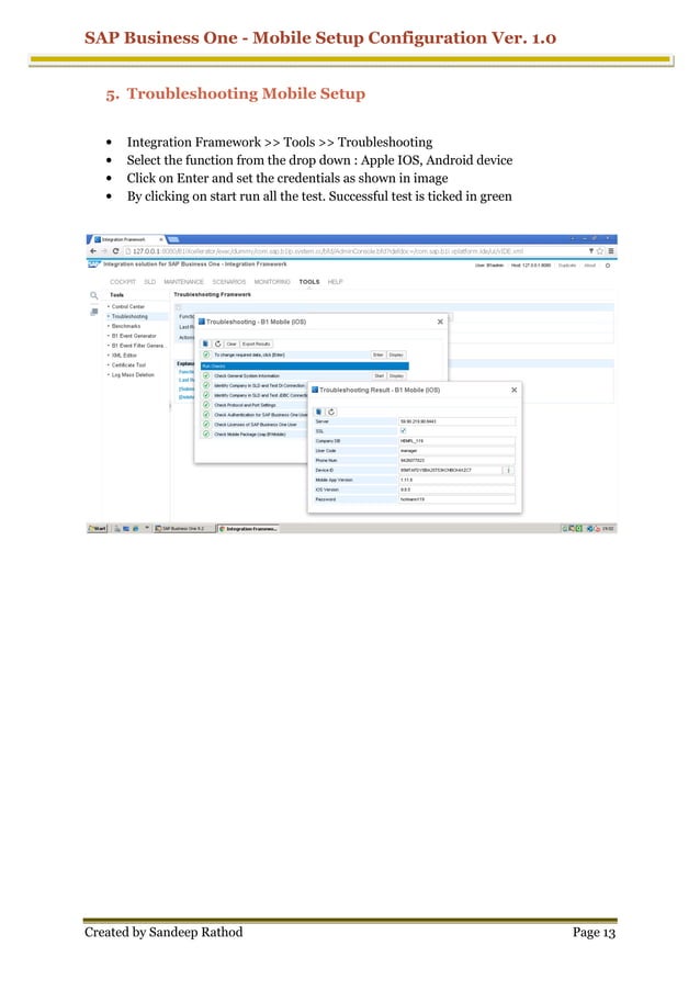 SAP B1 mobile setup-sandeep rathod | PDF | Operating Systems | Computer Software and Applications