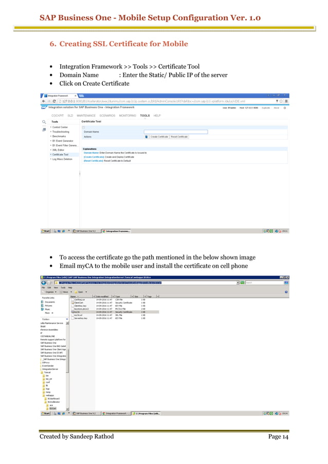 SAP B1 mobile setup-sandeep rathod | PDF | Operating Systems | Computer Software and Applications