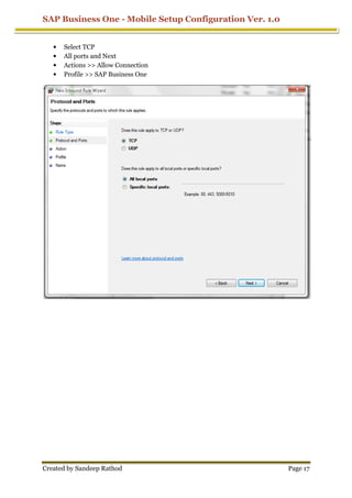 SAP B1 mobile setup-sandeep rathod | PDF