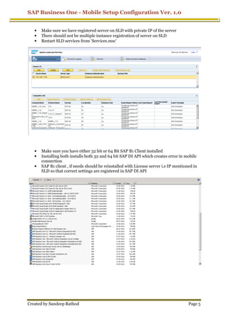 SAP B1 mobile setup-sandeep rathod | PDF