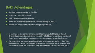 SAP BADI Implementation Learning for Functional Consultant | PPTX