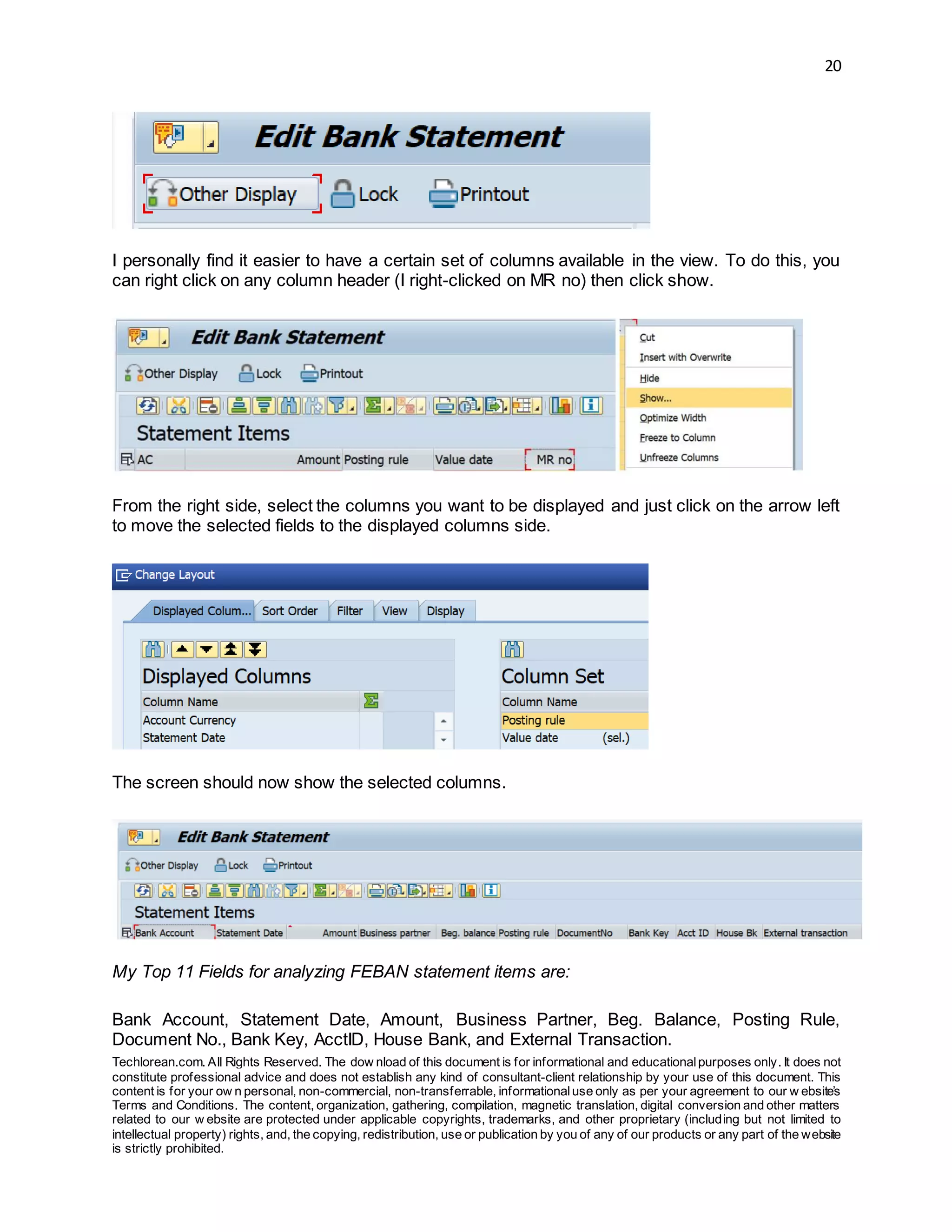SAP Bank Accounting - EBS Compilation by Techlorean.pdf