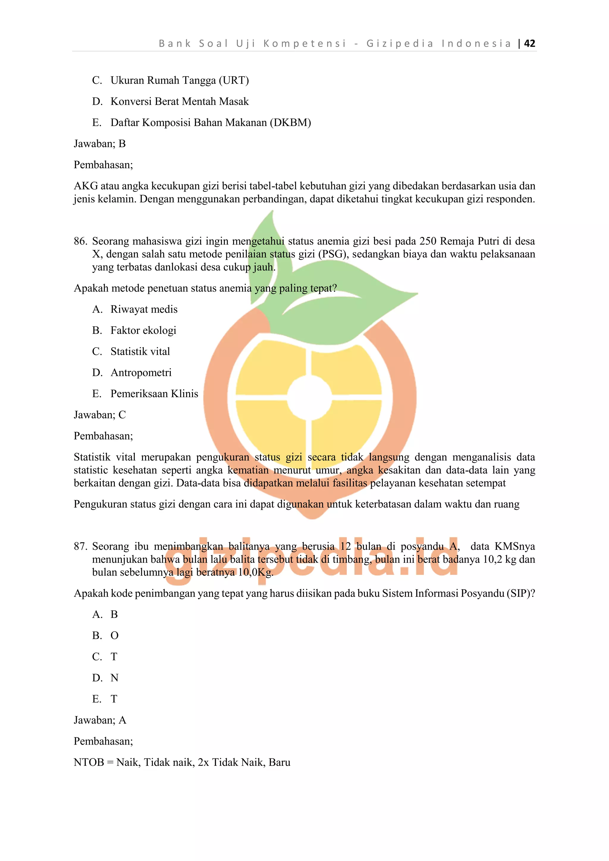 (SAP) Bank Soal Uji Kompetensi Gizi.pdf