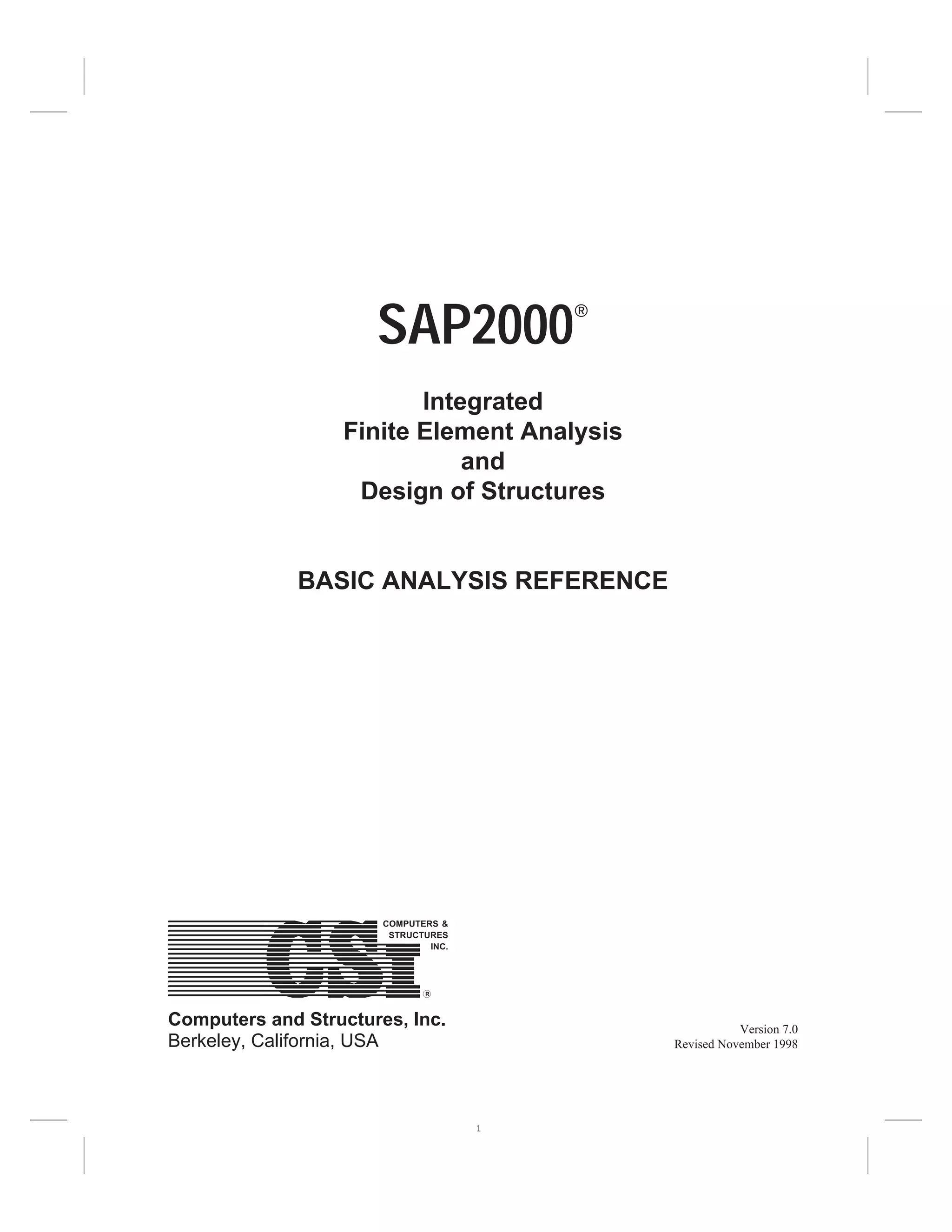 Sap2000 basic | PDF