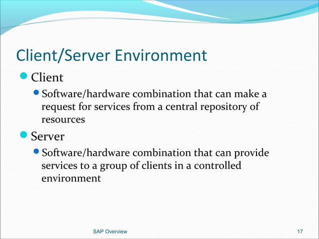 SAP Basics and Overview | PPT