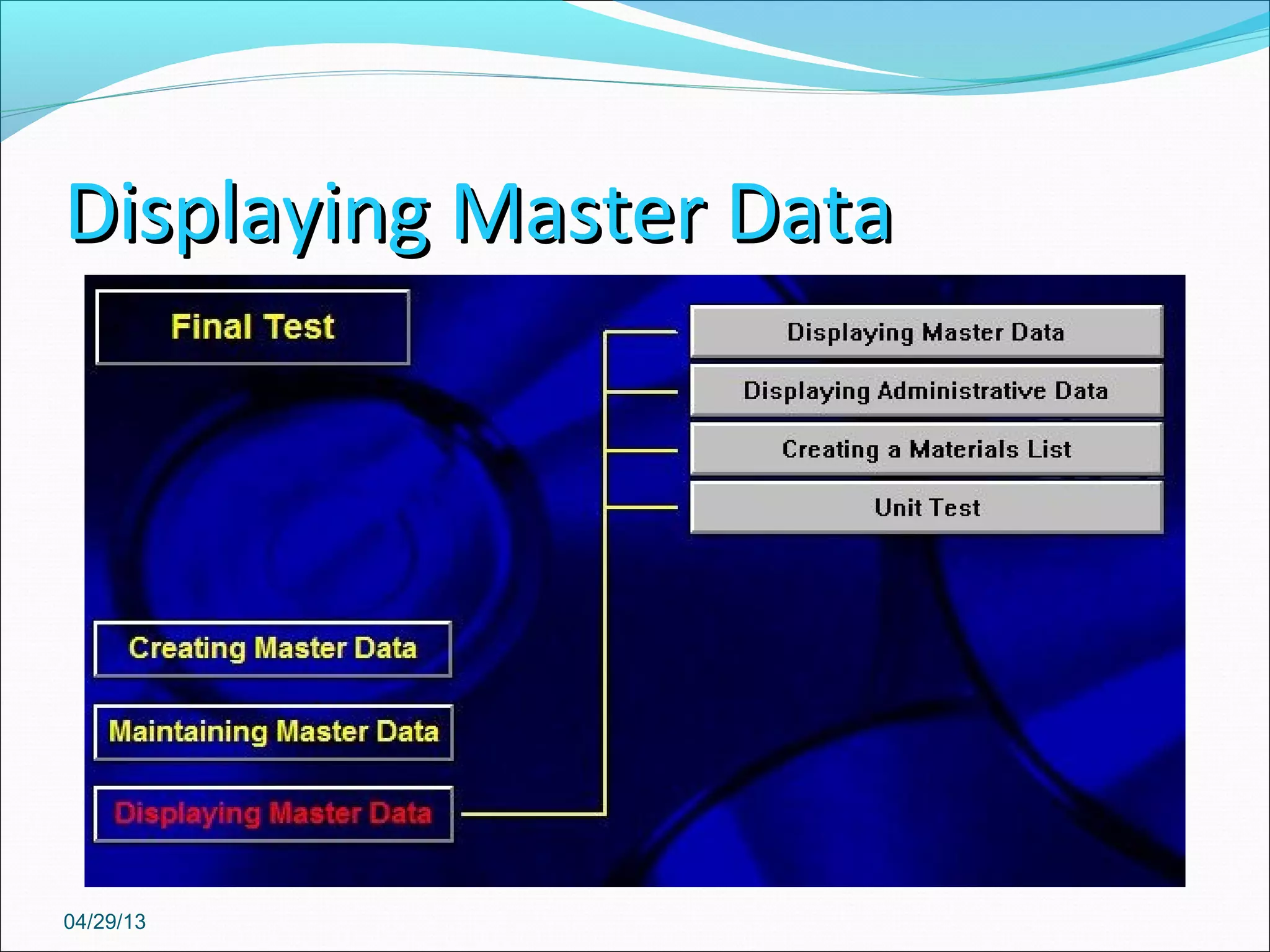 Sap basic training master data | PPT | Logistics | Business