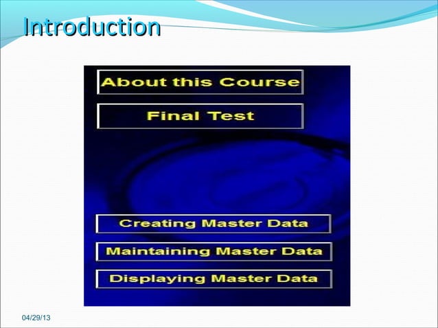 Sap basic training master data | PPT | Logistics | Business