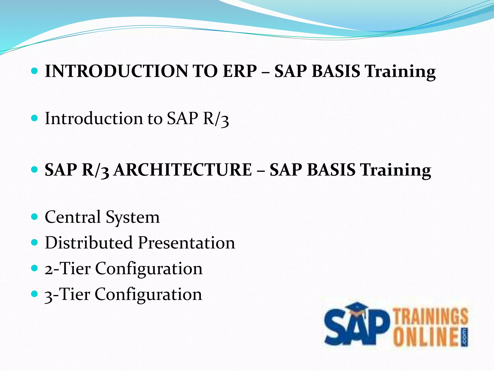 SAP BASIS Online Training | SAP Training | PPTX