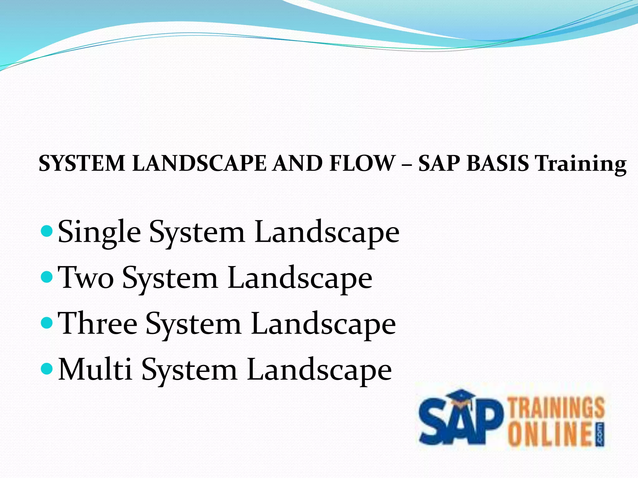 SAP BASIS Online Training | SAP Training | PPTX