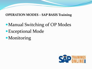 SAP BASIS Online Training | SAP Training | PPTX