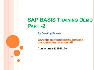 SAP BASIS Training in Chennai | PPT