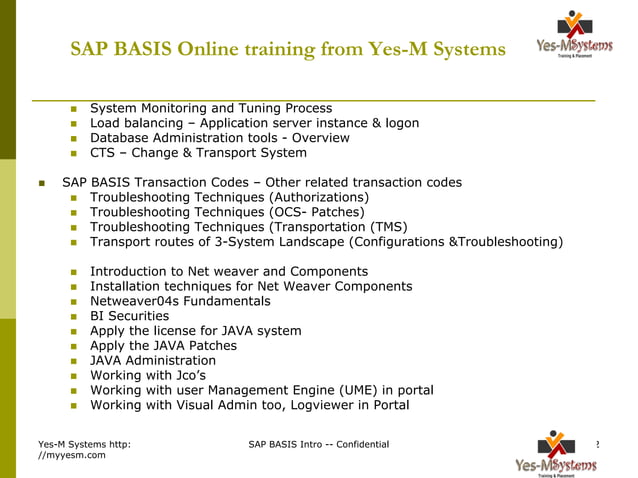 Sap basis course-contents | PDF | Operating Systems | Computer Software ...