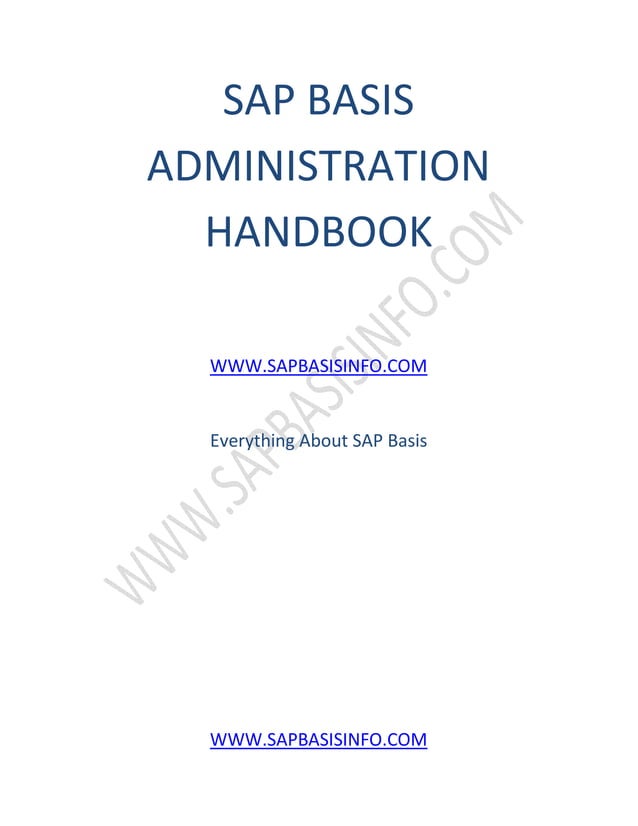 Sap basis administration handbook | PDF | Operating Systems | Computer Software and Applications