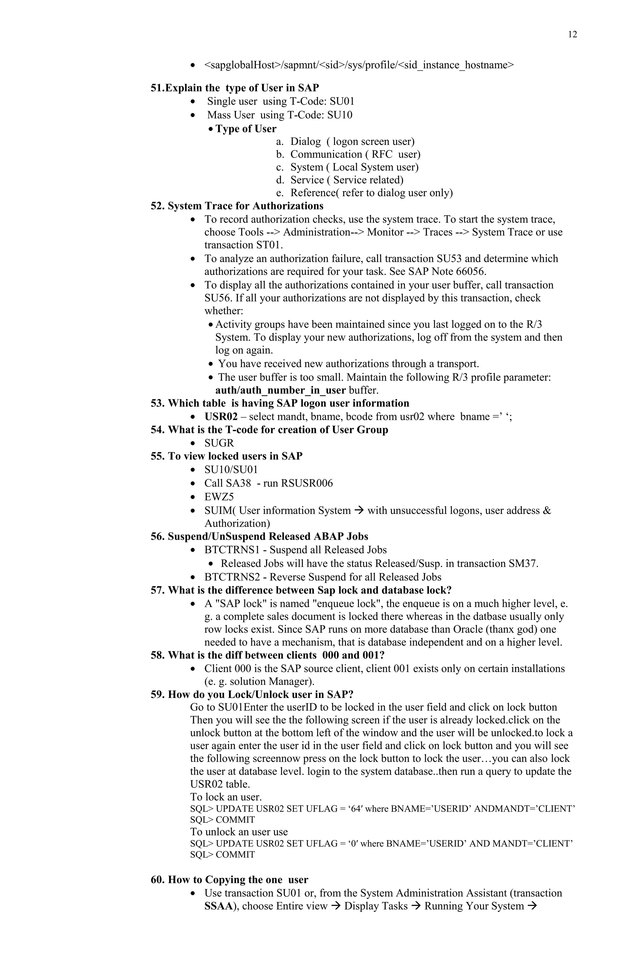 Sap basis administrator user guide | PDF