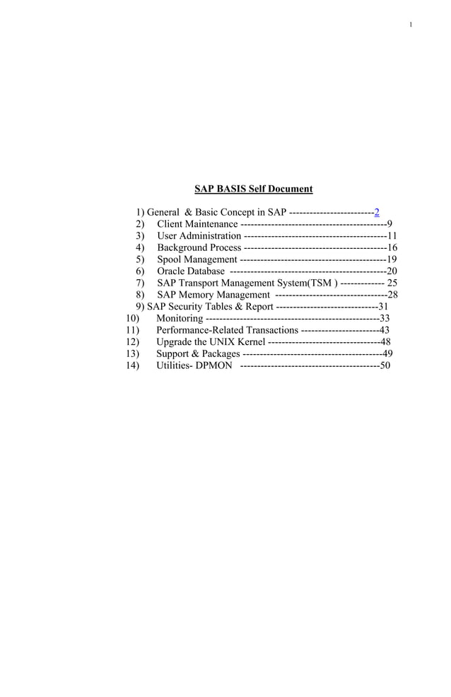 Sap basis administrator user guide | PDF
