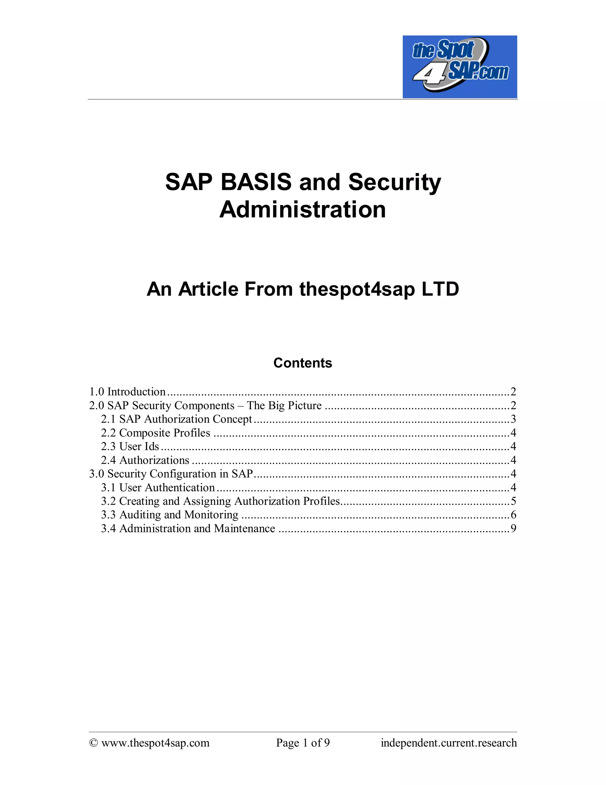 Sap basis and_security_administration | PDF