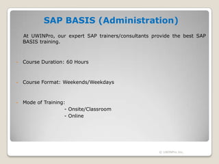 SAP BASIS - Course | PPTX