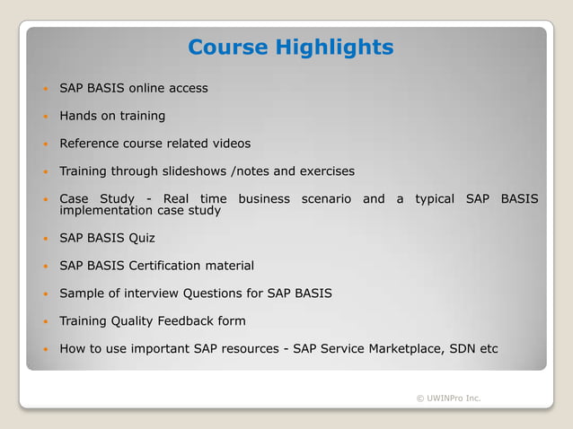 SAP BASIS - Course | PPTX