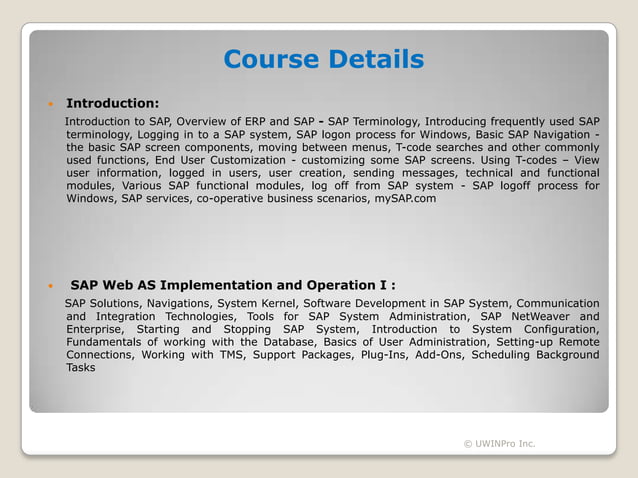 SAP BASIS - Course | PPTX