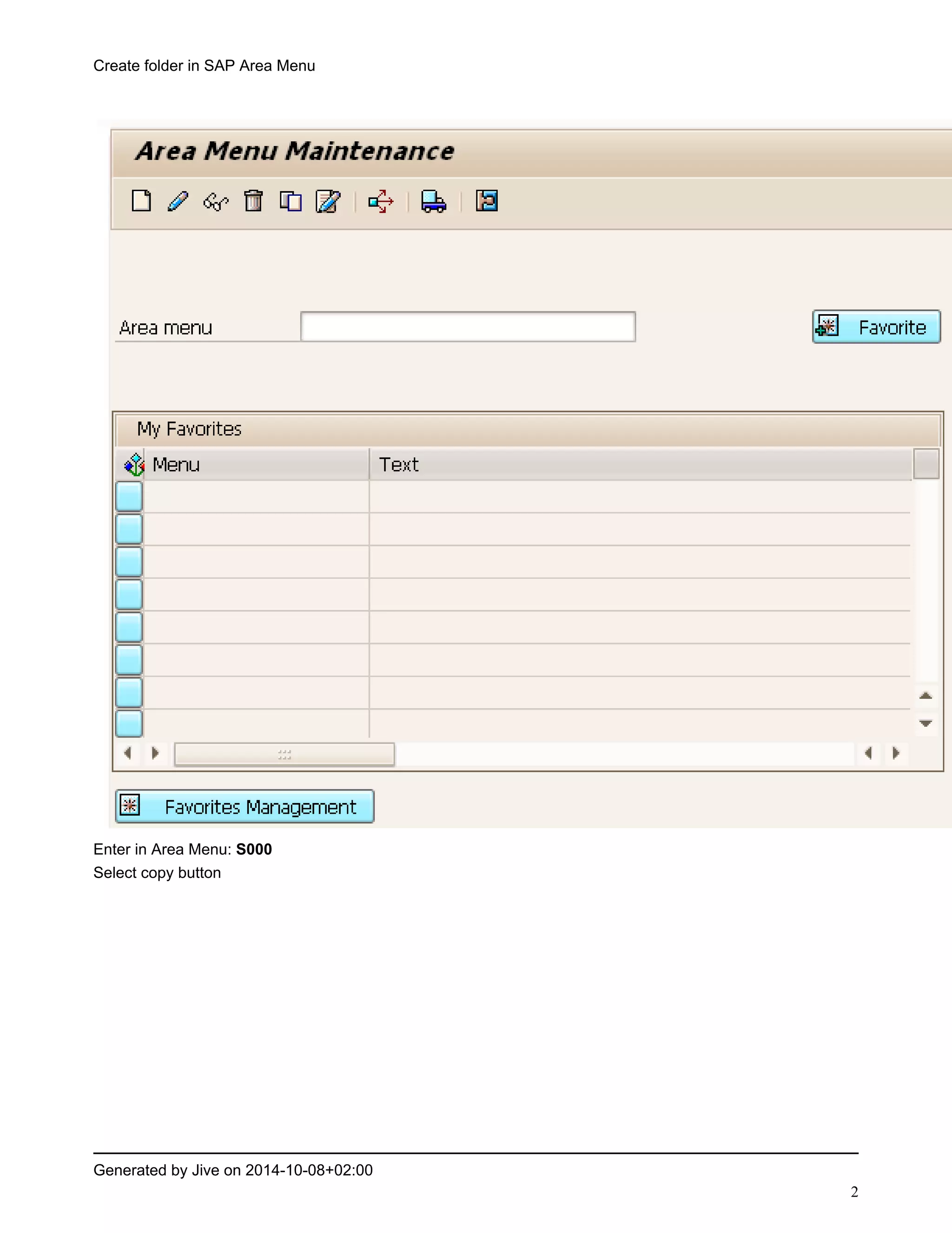 Sap basis create folder in sap area menu | PDF