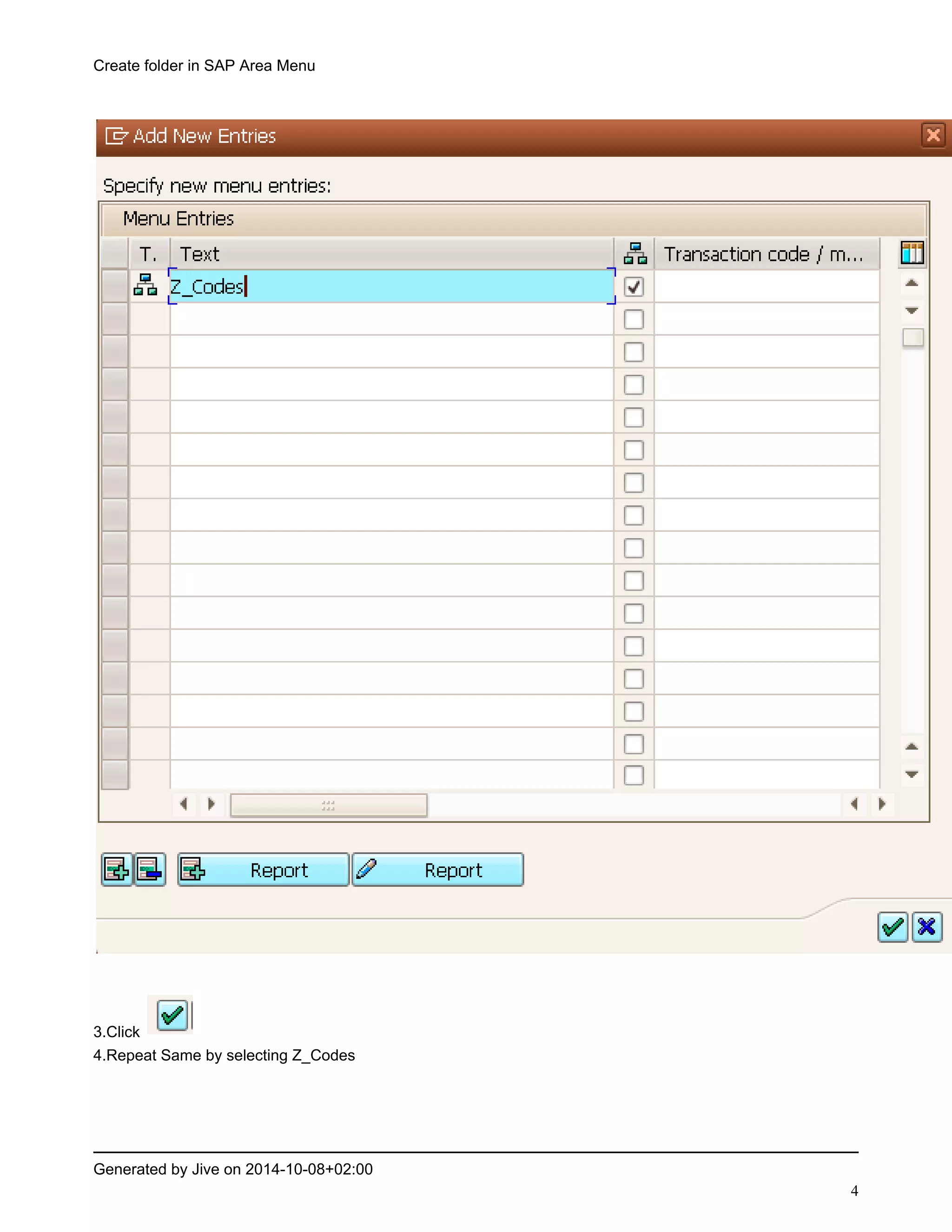 Sap basis create folder in sap area menu | PDF