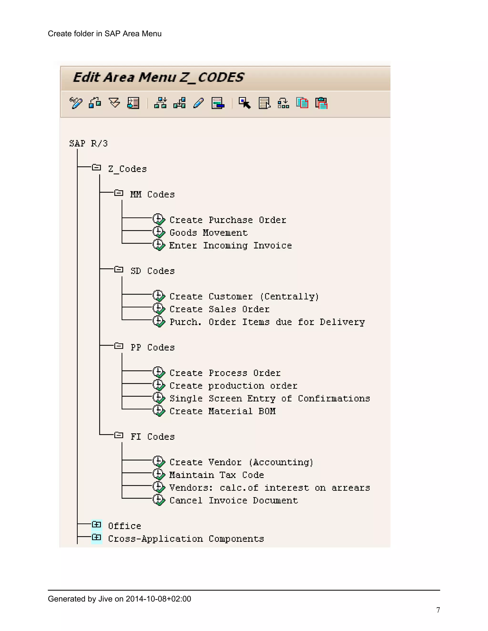 Sap basis create folder in sap area menu | PDF