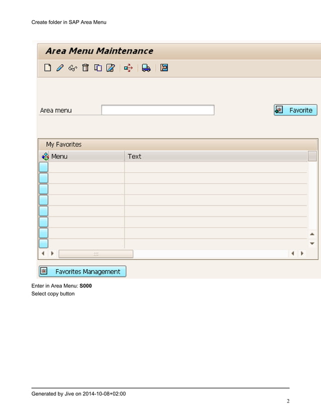 Sap basis create folder in sap area menu | PDF