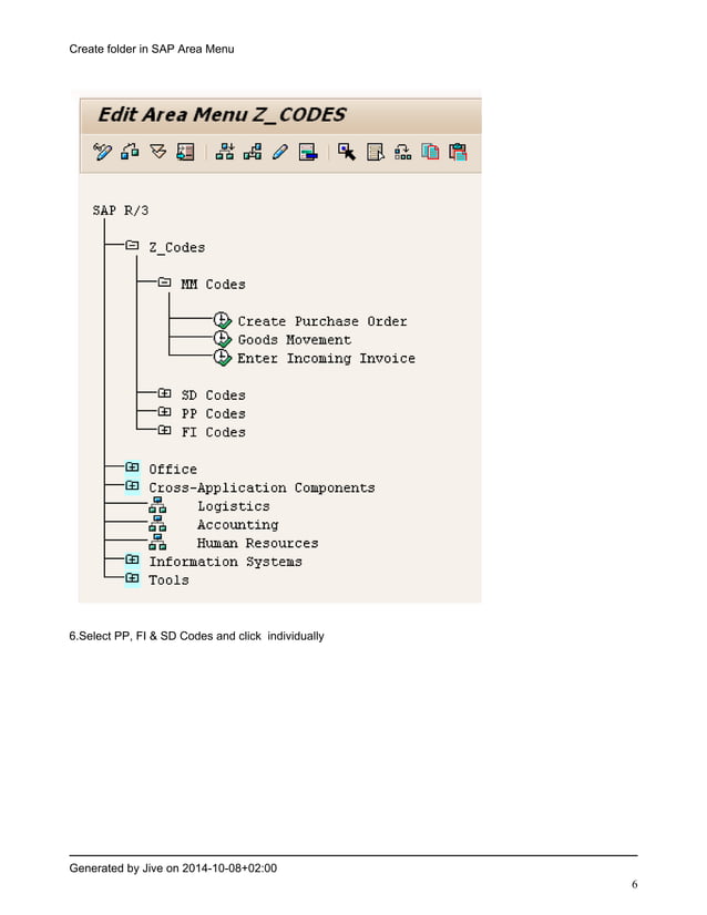 Sap basis create folder in sap area menu | PDF