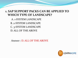 SAP BASIS Practice Exam | PPTX