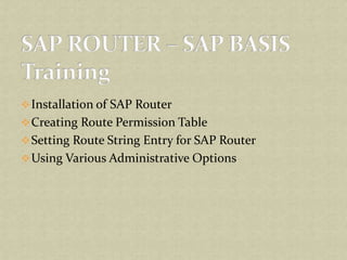 Sap basis online training | PPTX | Operating Systems | Computer ...