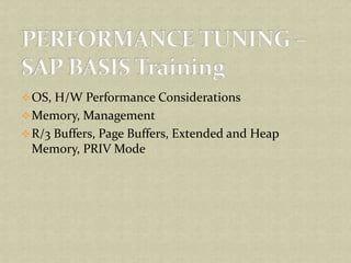 Sap basis online training | PPTX