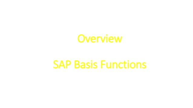 SAP BASIS Simplified Learning with End to End | PPTX | Operating Systems | Computer Software and ...