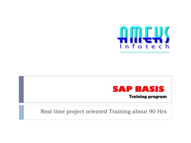 Sap Basis training Overview | PPT