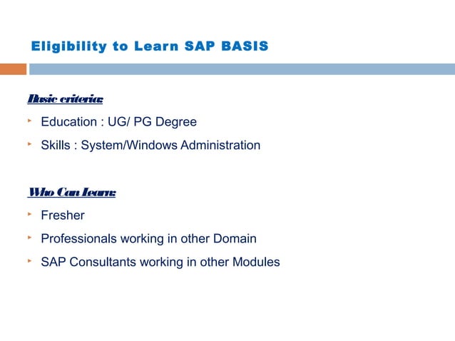 Sap Basis training Overview | PPT