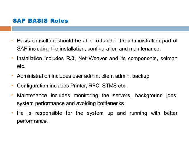 Sap Basis training Overview | PPT