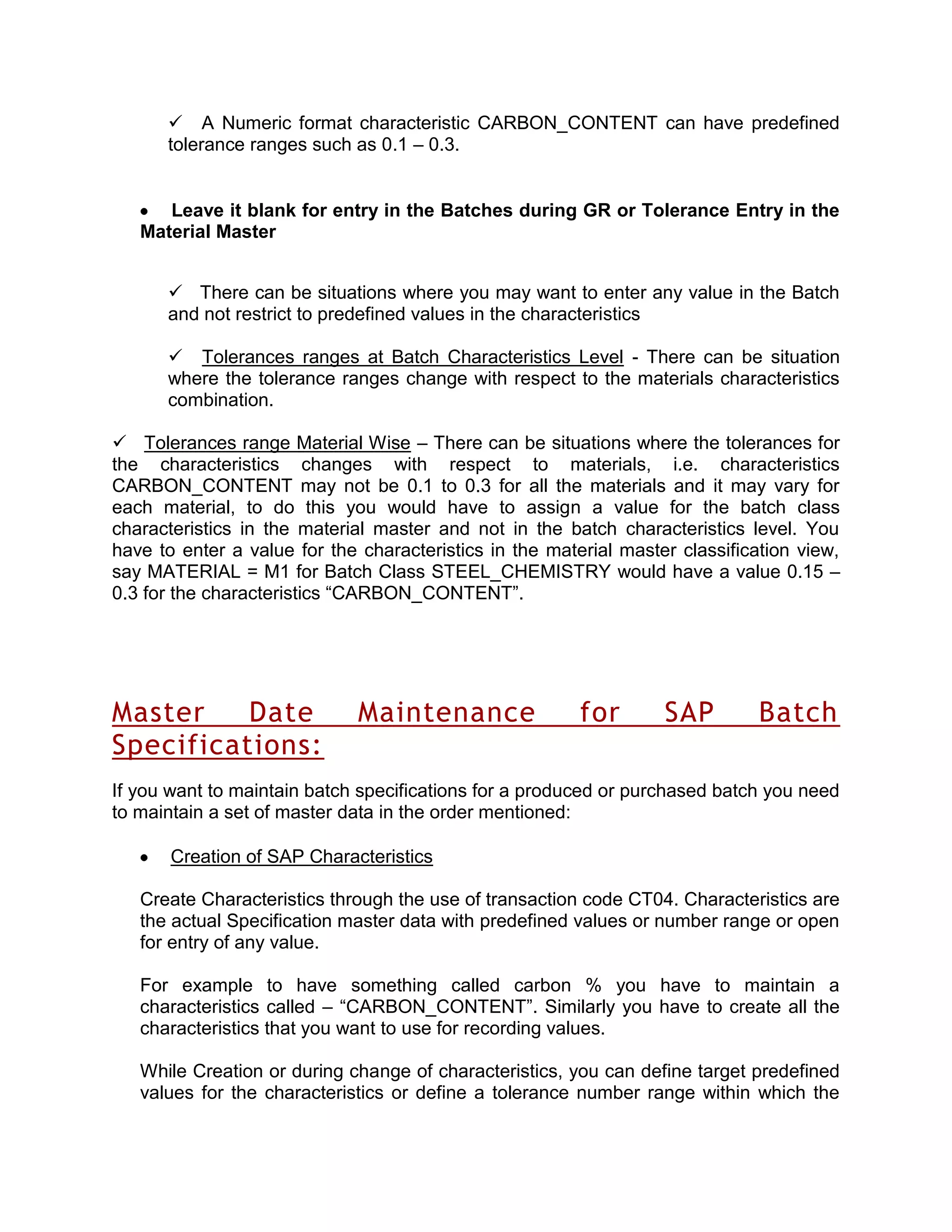 Sap batch management overview | DOCX