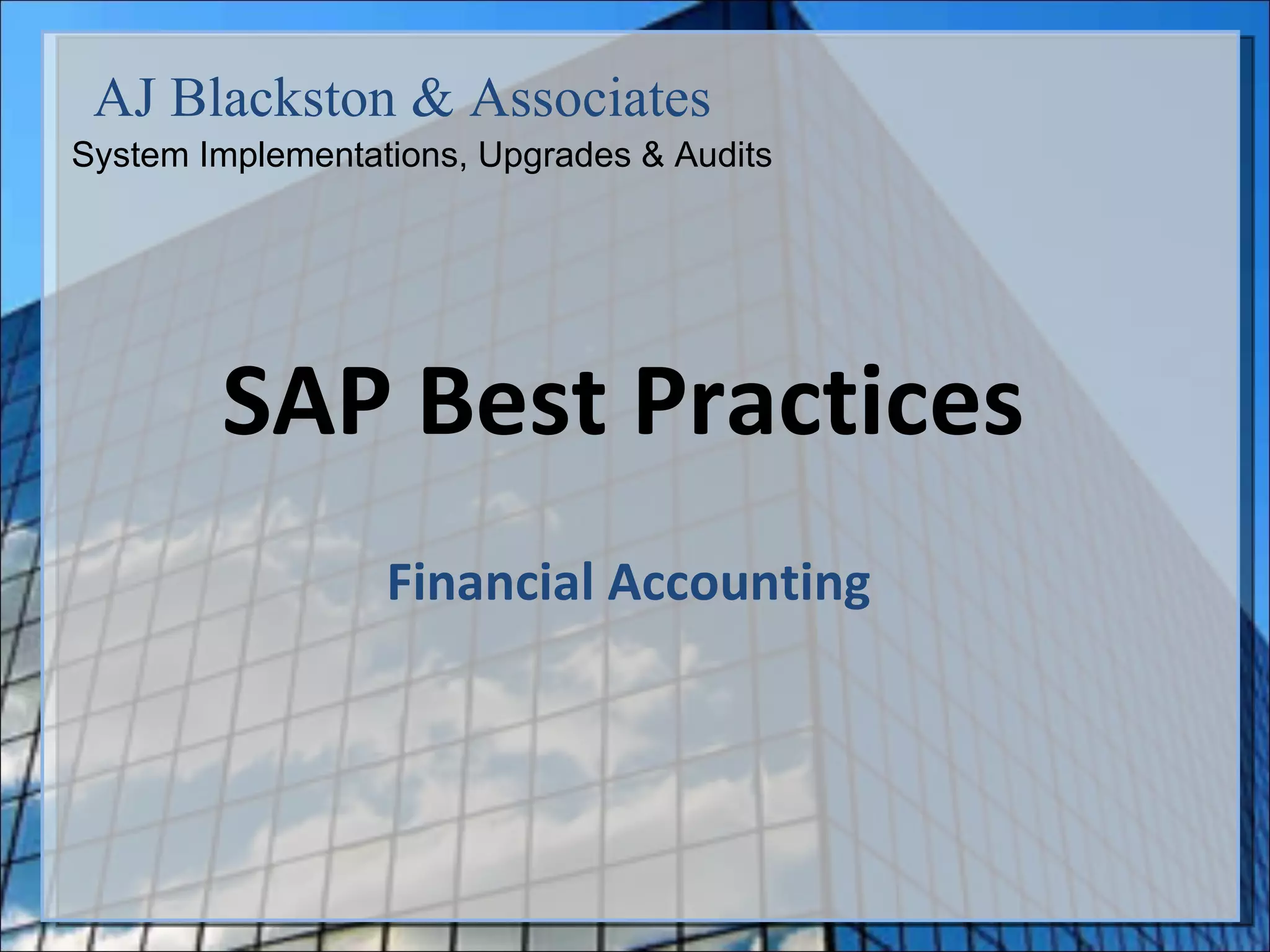 Sap Best Practices Financial Accounting | PPT
