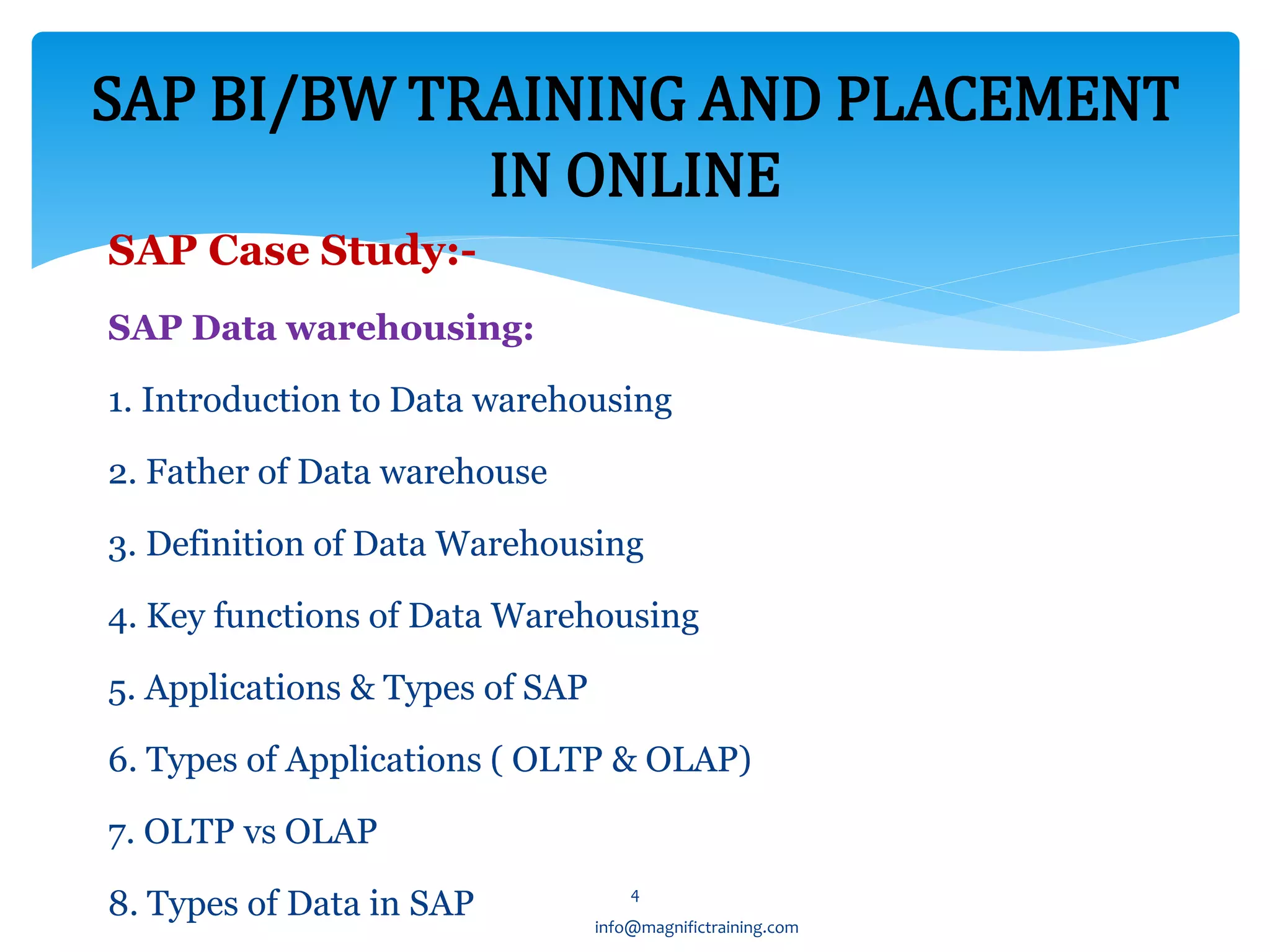 Sap bi/bw online training modules in usa,uk,canada | PDF | Computer ...