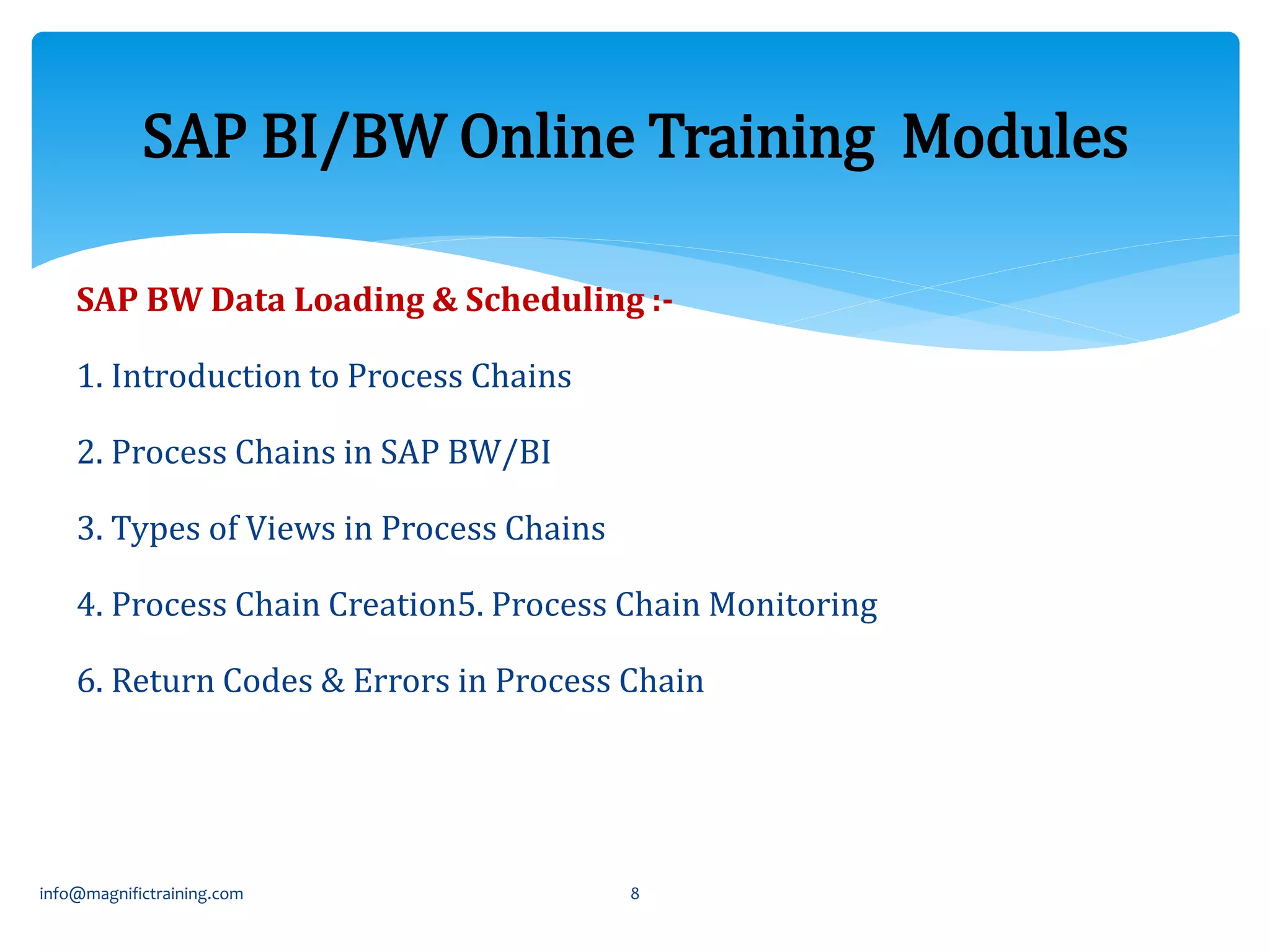 Sap bi/bw online training modules in usa,uk,canada | PDF | Computer ...