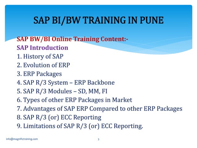 Sap bi/bw online training modules in usa,uk,canada | PDF | Computer ...