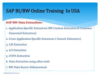 Sap bi/bw online training modules in usa,uk,canada | PDF | Computer Software and Applications ...