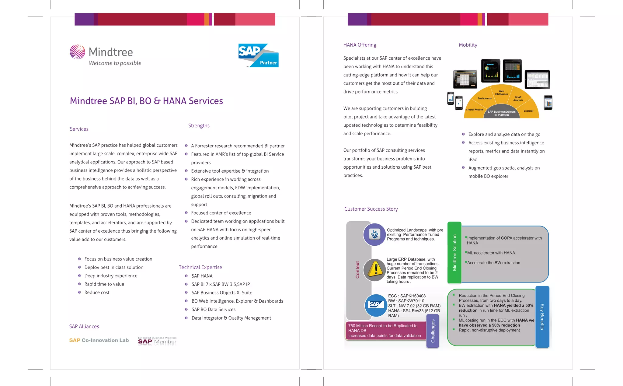 Mindtree SAP BI, BO & HANA services | PPT