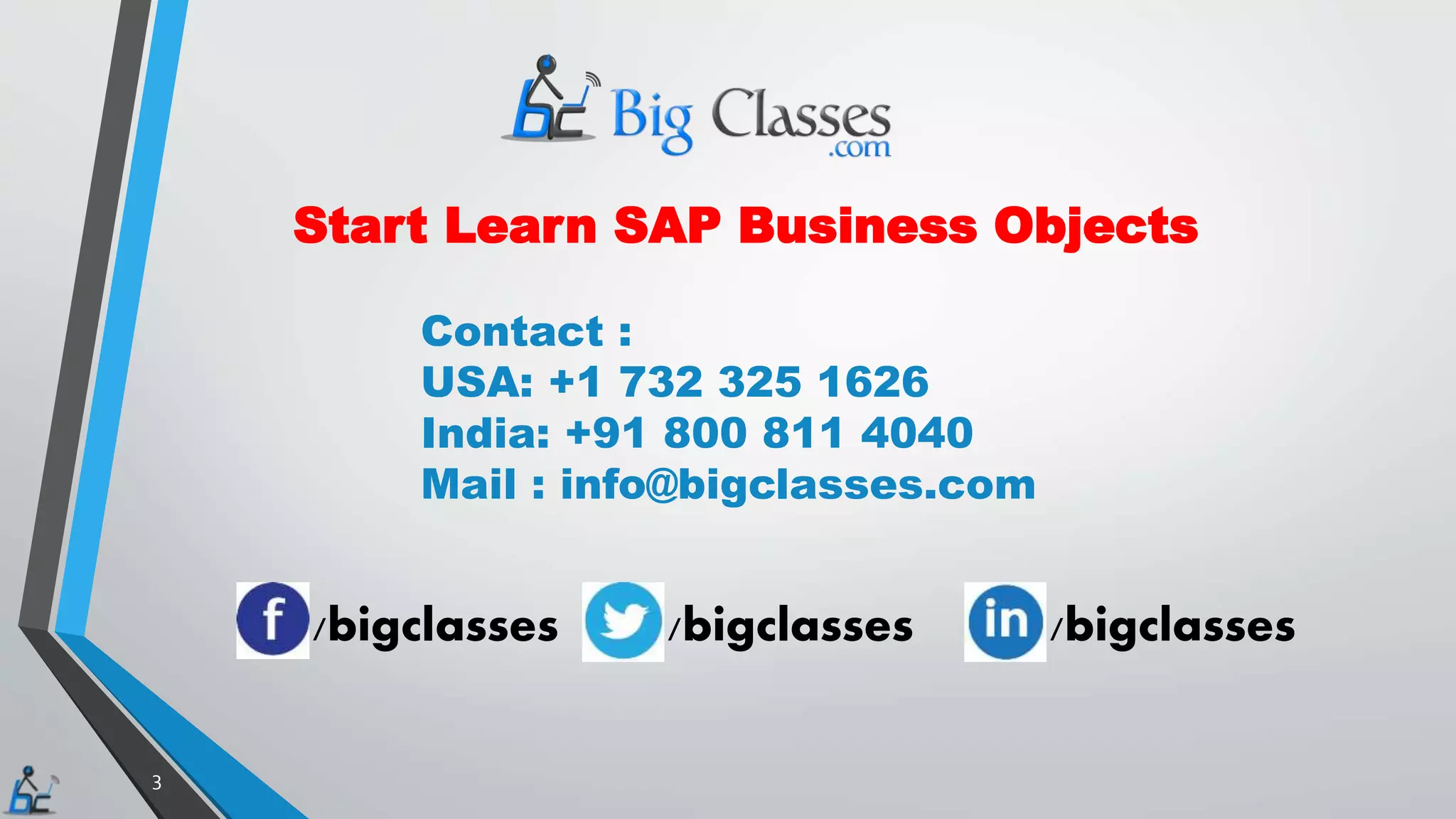 SAP BusinessObjects BI LaunchPad | PPTX
