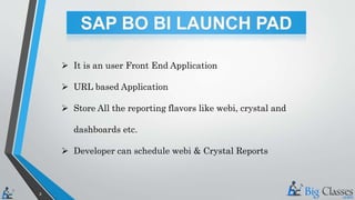 SAP BusinessObjects BI LaunchPad | PPTX