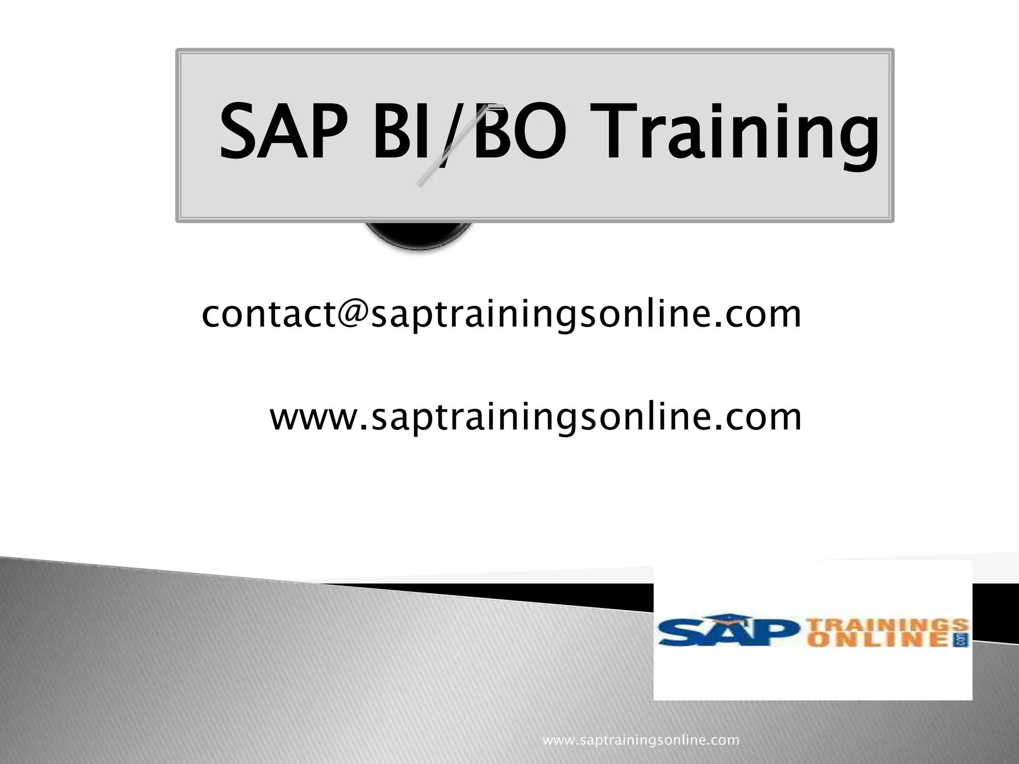 SAP BI Training | Online SAP BI Course | SAP BI Tutorials | PPT
