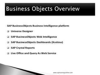 SAP BI Training | Online SAP BI Course | SAP BI Tutorials | PPT
