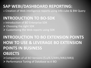 SAP BO ONLINE TRAINING | PPT